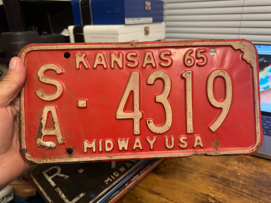 1965 Kansas License Plate Vintage - Etsy