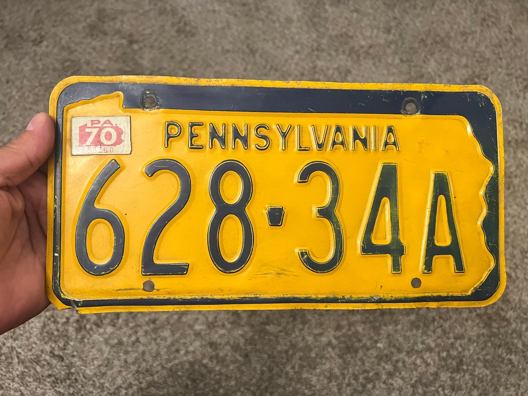 Vintage 1970 Pennsylvania License Plate . Vintage License Plate - Etsy