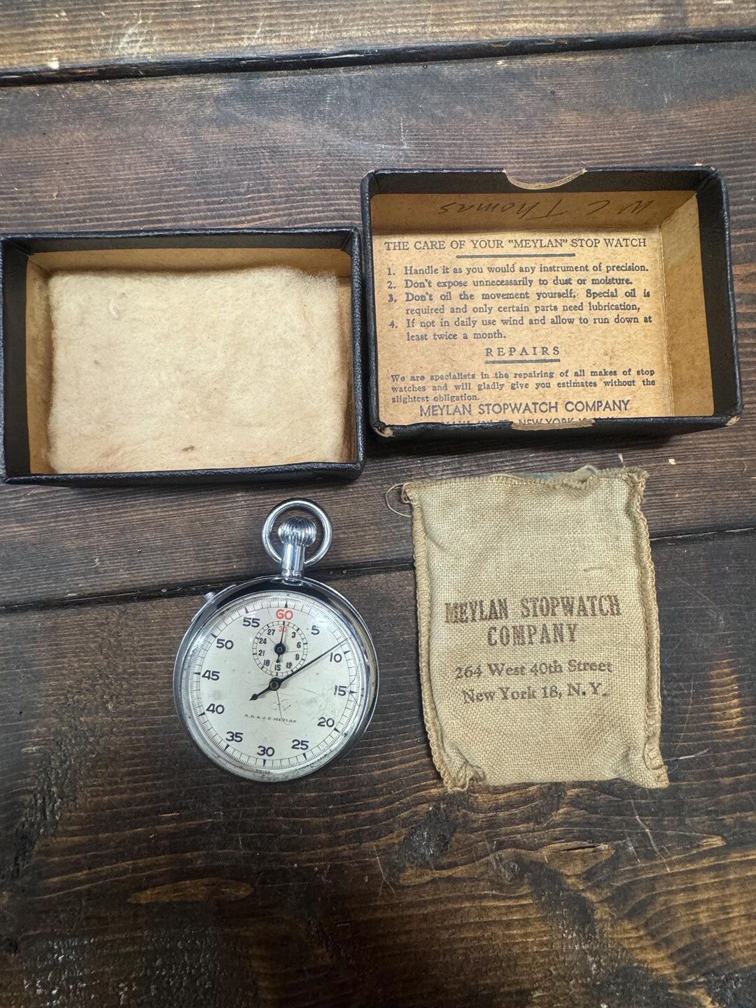 Vintage Stop Watch in Great Working Condition With Original Bag and Box ...