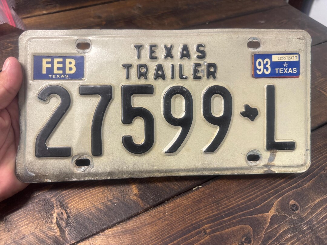 Vintage Texas Trailer License Plate. - Etsy