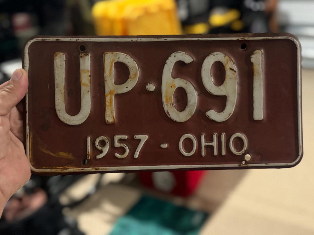 1957 Ohio License Plate Vintage License Plate. Vintage Car Tag - Etsy