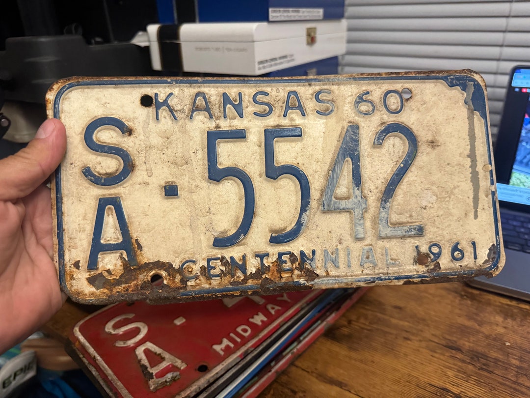 1960 Kansas License Plate Vintage - Etsy