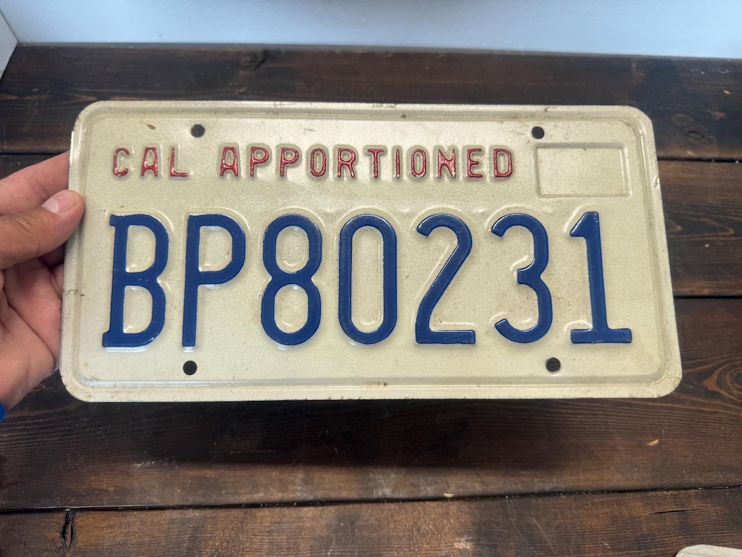 Vintage California License Plate “cal Apportioned” . Vintage License ...