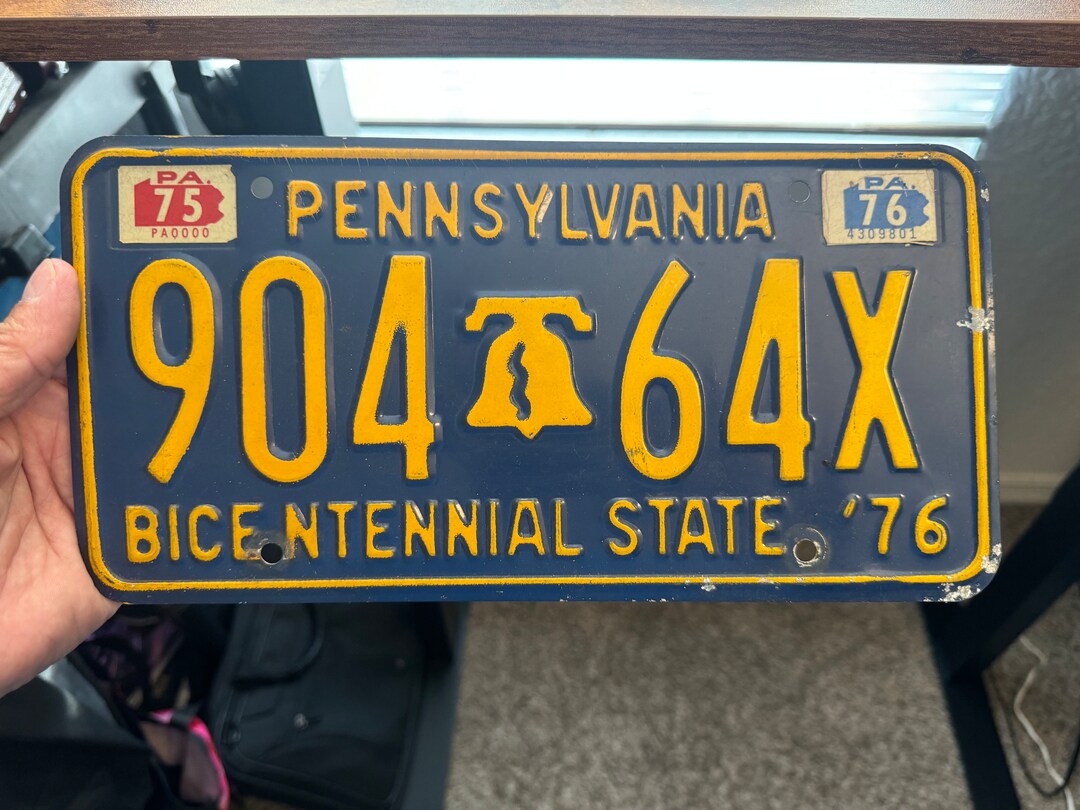 Bicentennial Pennsylvania License Plate. Vintage Pa License Plate - Etsy