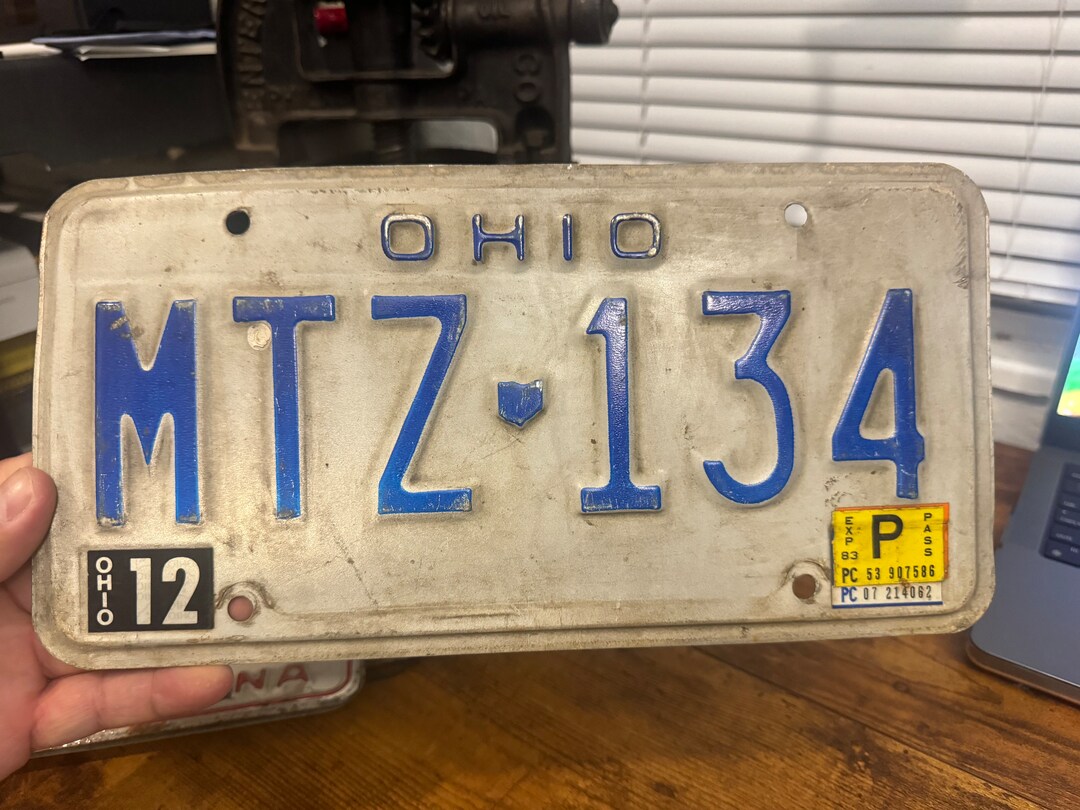 Vintage Ohio License Plate 1980s . Vintage License Plate . Vintage Car ...