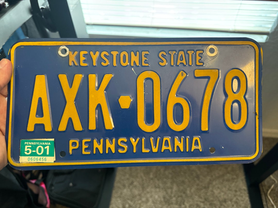 Vintage Pennsylvania License Plate. Vintage Pa Car Tag - Etsy