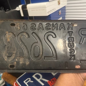 1968 Kansas Truck Farm License Plate . Vintage Farm Kansas Truck Tag - Etsy