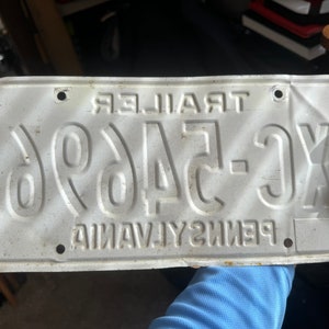 Pennsylvania Trailer License Plate . Vintage Pennsylvania License Plate ...