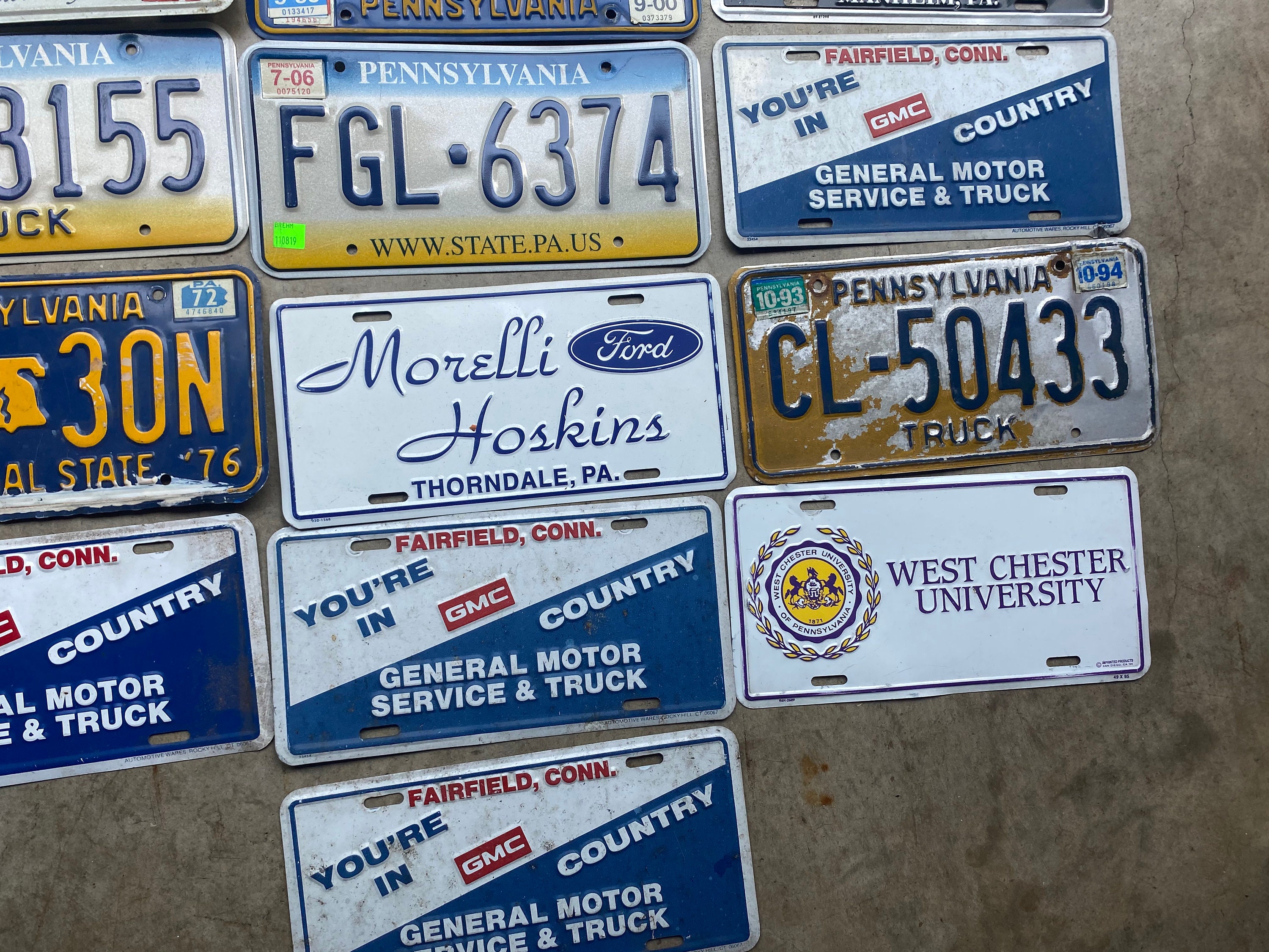 Big License Plate and Dealer Plate Lot . Vintage License | Etsy