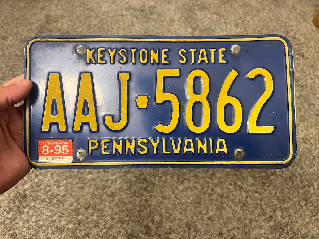Vintage Pennsylvania License Plate . Vintage Pa License Plate - Etsy