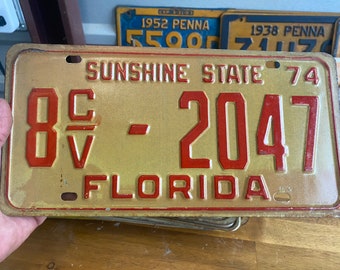 Vintage Original 1960s Florida License Plate sunshine State - Etsy