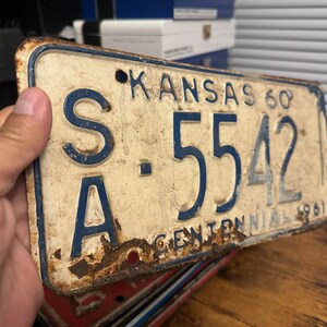 1960 Kansas License Plate Vintage - Etsy