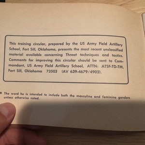 Army Vintage Training Guide “the Threat” Know Your Enemy and Train to ...