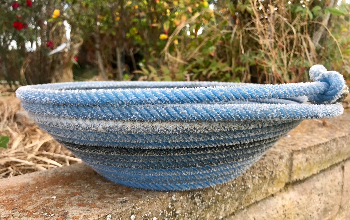 Cowboy Lariat Rope Basket. Beautiful Blue Color With a Silver Concho in ...