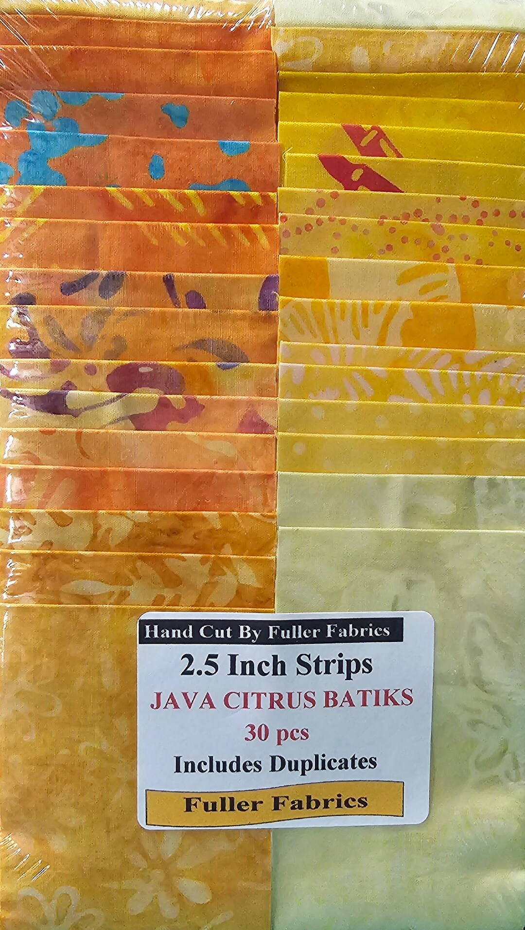 Java Batik Citrus 2.5" Strips - Handcut - 30pcs - Etsy