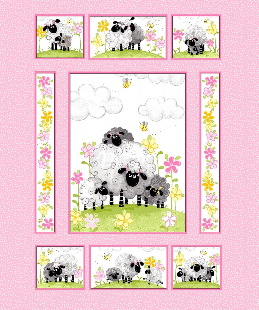 Pink Lal the Lamb Panel - 36"x44" - Etsy