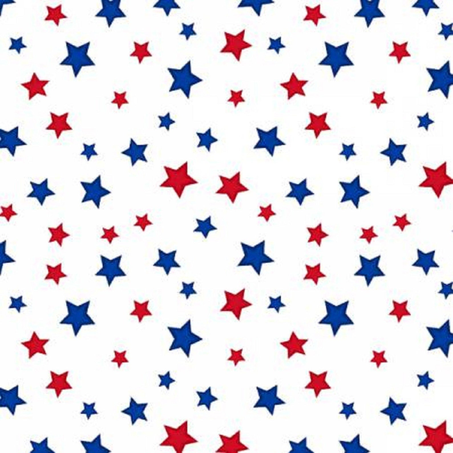 Star Fall Estrellas Rojas y Azules sobre blanco Wilmington | Etsy