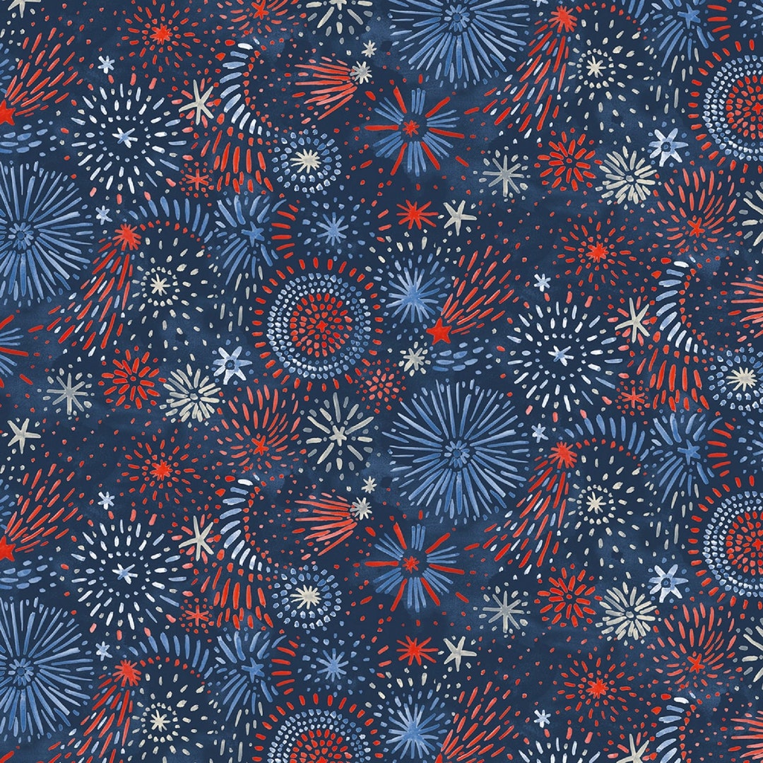 Colors of Courage Navy Fireworks Allover - Etsy
