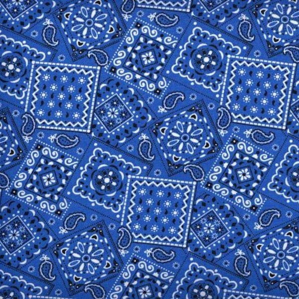 Blue Bandana - Etsy