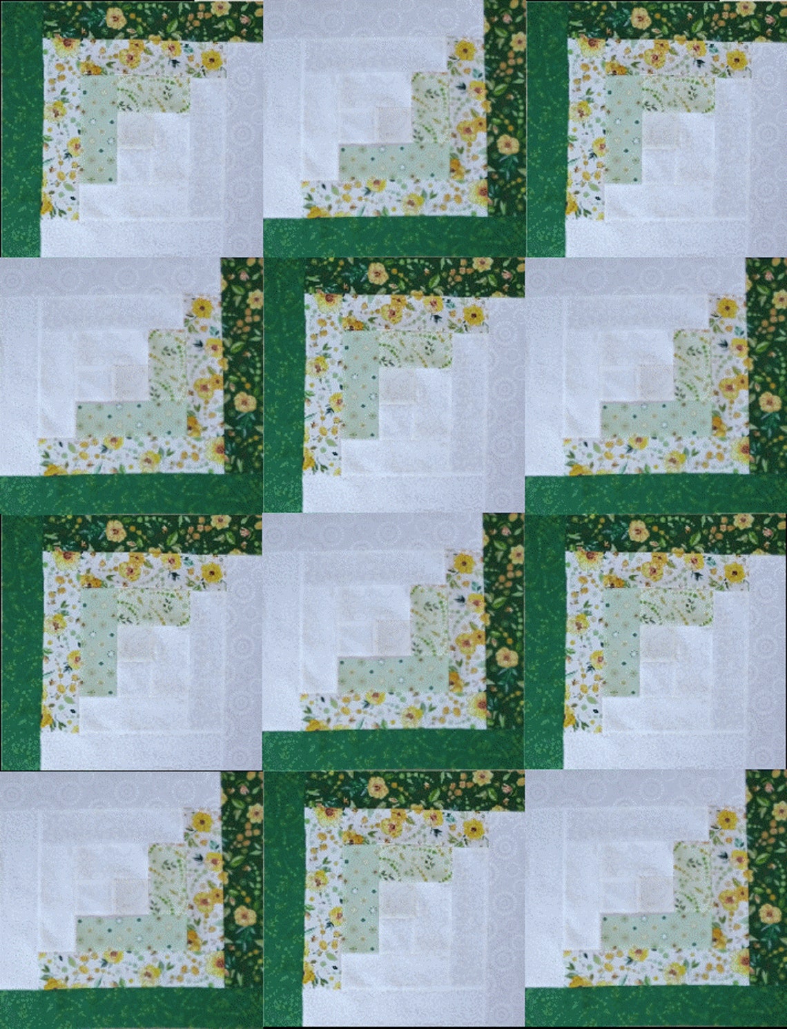 Botanical Nectar Log Cabin Block Kit version 2 Makes a 42 - Etsy