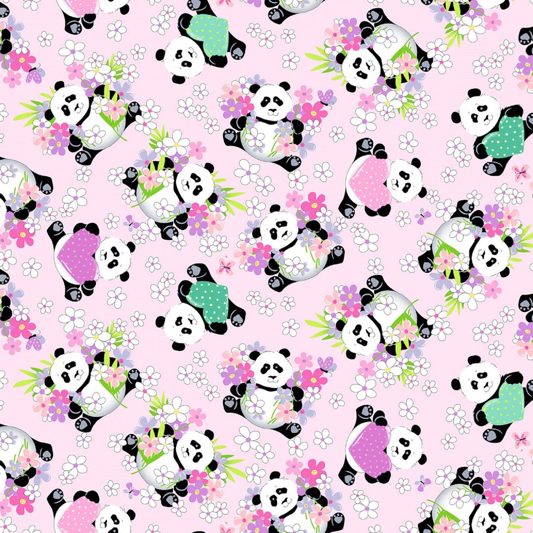 Pink Panda Party Tossed Pandas - Etsy