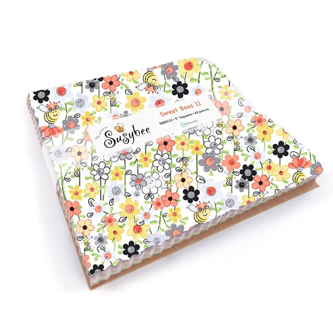 Susybee Sweet Bees II 5in Squares - 42pcs - Etsy