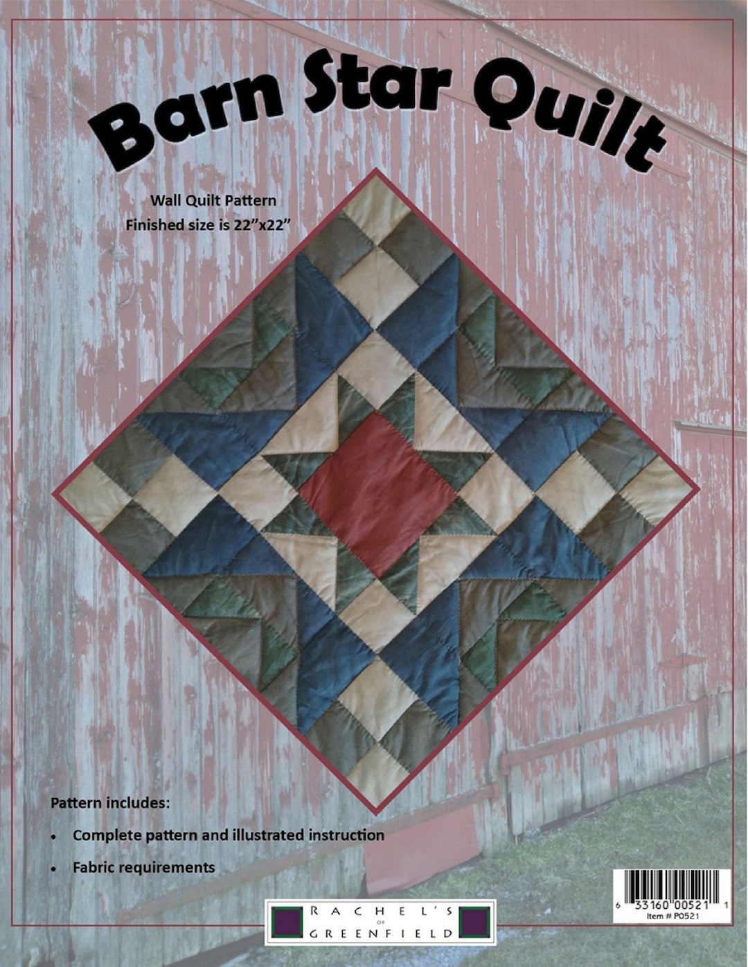 Barn Star Quilt Pattern - Etsy