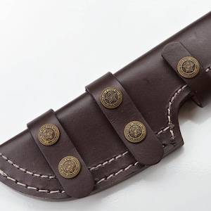 Knife Sheath Hunting Dark Brown Thick Leather Tracker Blade Blanks ...