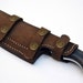 Knife Sheath Large Brown Leather Tracker Fixed Blade Hunting Skinning ...