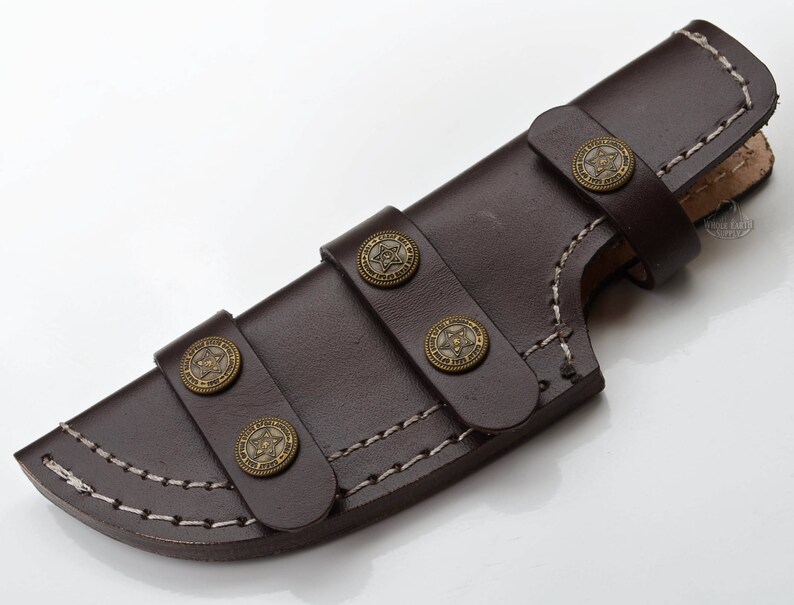 Knife Sheath Hunting Dark Brown Thick Leather Tracker Blade - Etsy