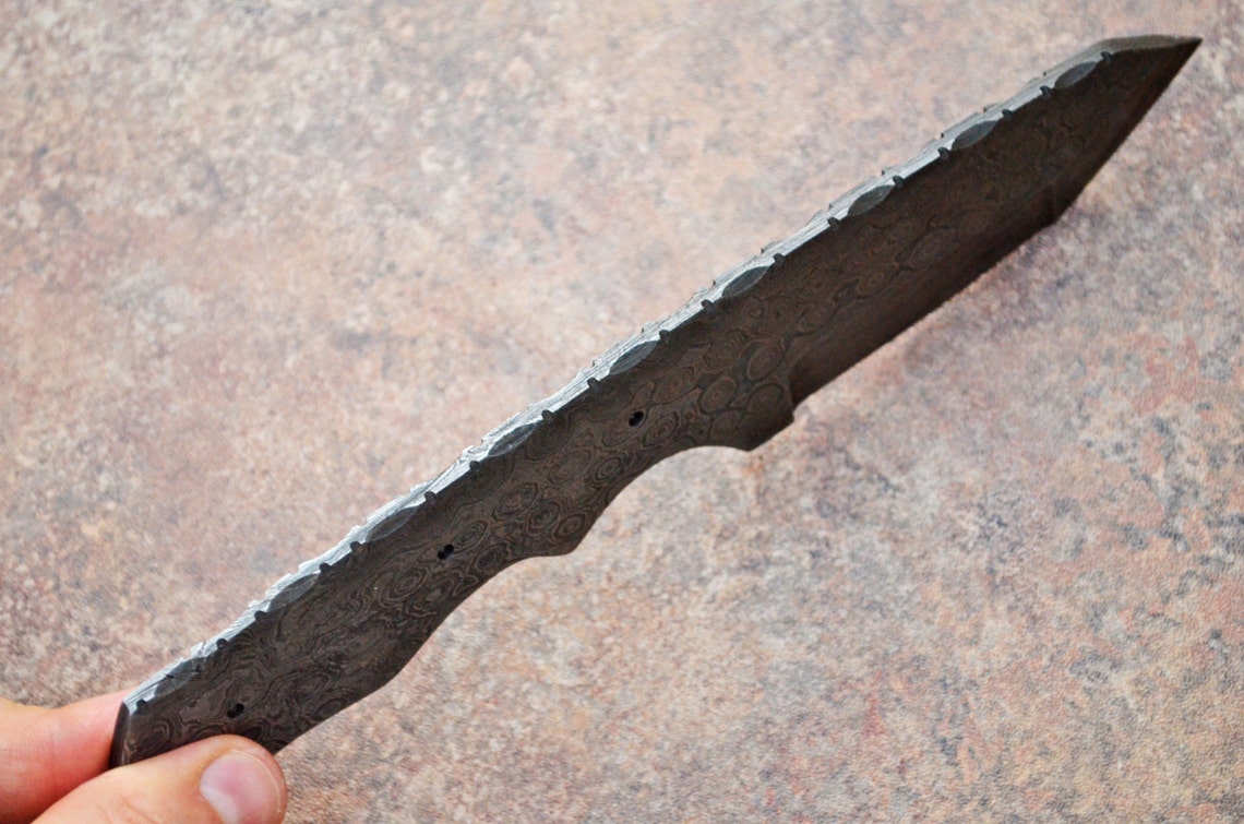 Knife Blank Damascus Blade Tanto Tactical Hunting 1095 High Carbon ...