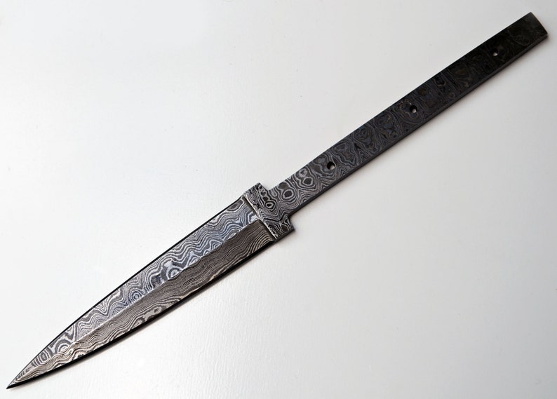 Knife Blank Hunting Damascus High Carbon Steel Dagger Blanks Blade ...