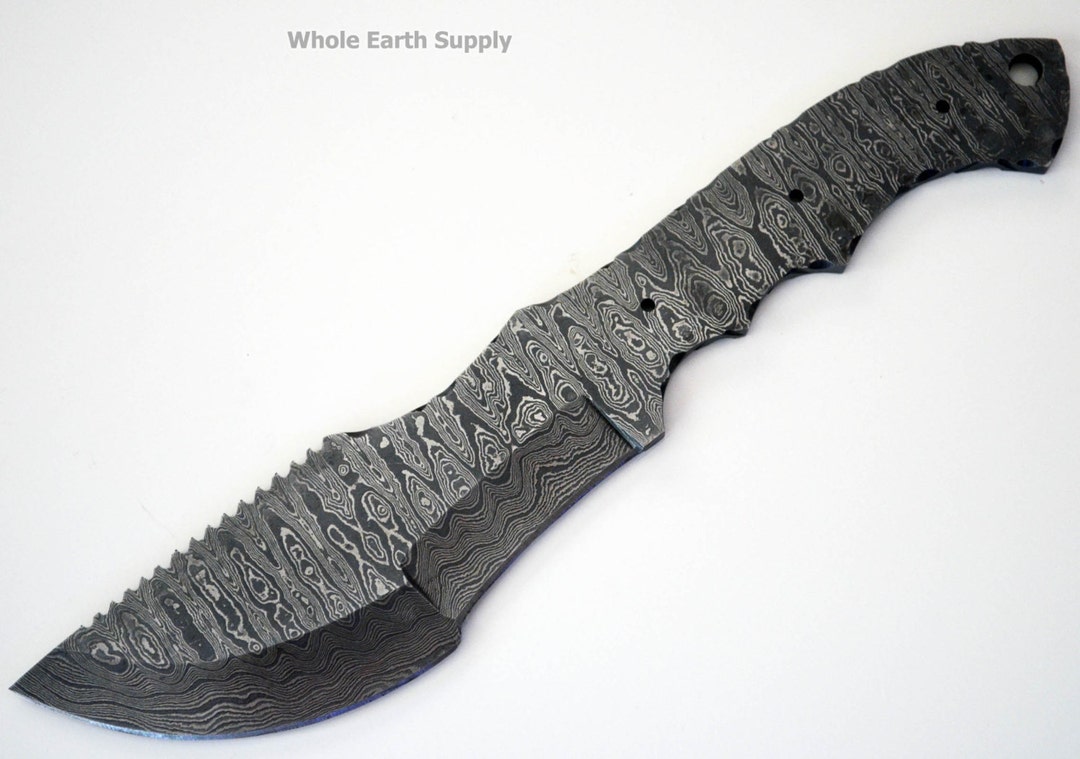 Knife Blank Damascus High Carbon Steel Tracker Blanks Blade Knives ...