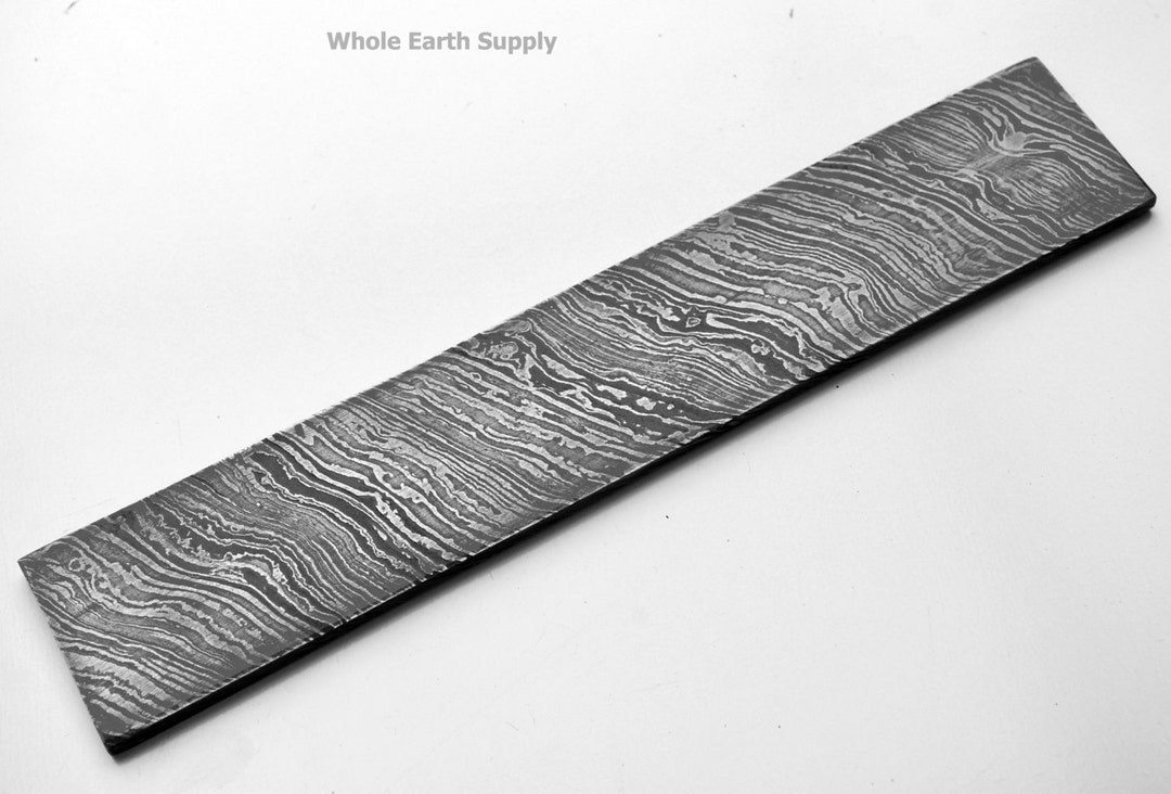 Knife Billet Damascus Bar Knife Making Knives Blank Blade Steel Swirl ...
