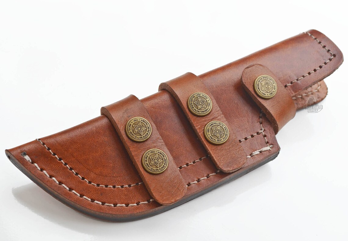 Knife Sheath Hunting Light Brown Thick Leather Tracker Blade Blanks ...