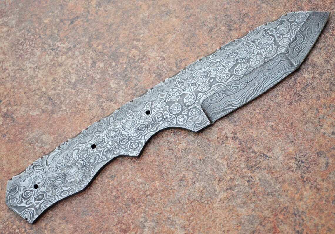 Knife Blank Damascus Blade Tanto Tactical Hunting 1095 High Carbon ...
