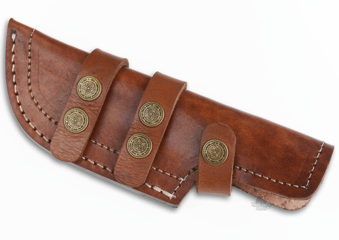 Knife Sheath Hunting Light Brown Thick Leather Tracker Blade Blanks ...