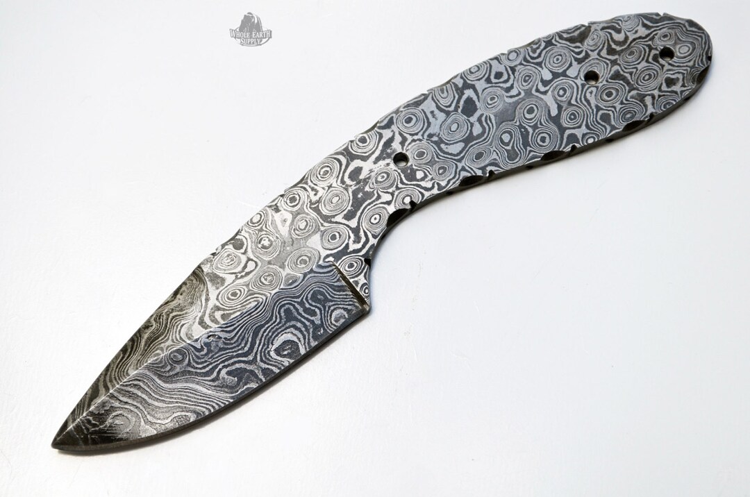 Knife Blank Damascus Steel Drop Point Making Blade Hunting Skinning ...