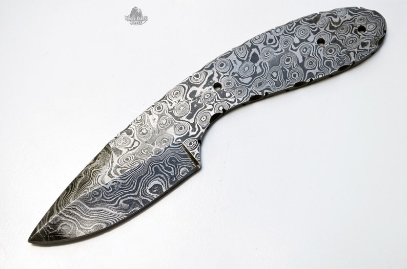 Knife Blank Damascus Steel Drop Point Making Blade Hunting Skinning ...