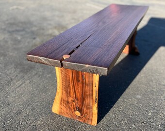 Live Edge Walnut Bench - Etsy
