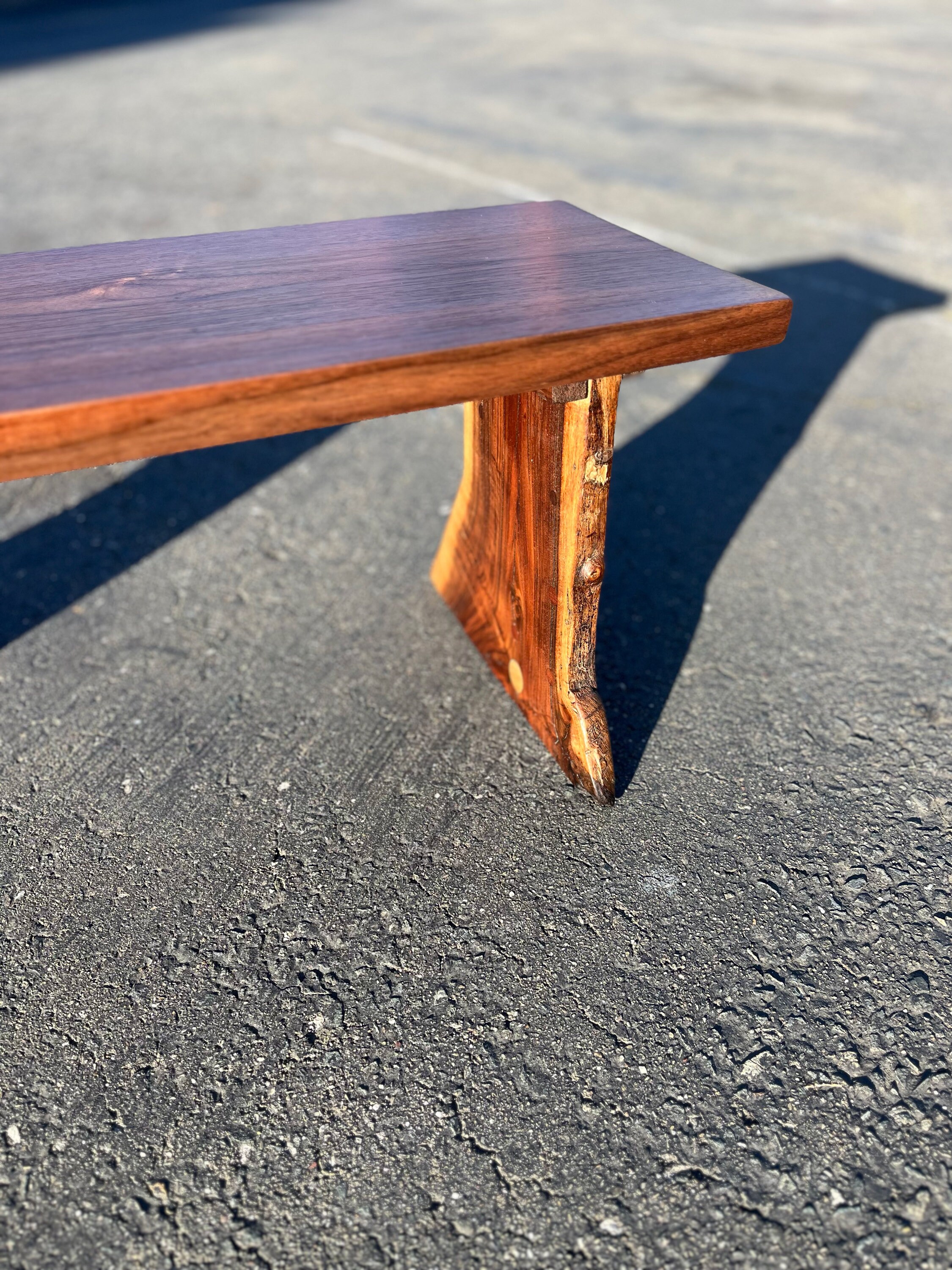 Live Edge Walnut Bench - Etsy