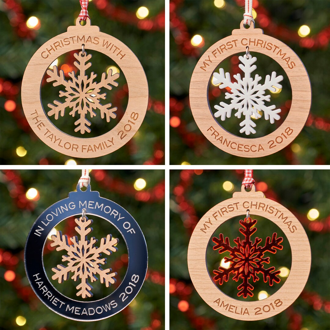 Personalised Snowflake Tree Decoration - Etsy