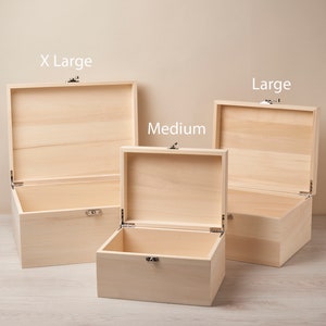 Keepsake Memory Box Engraved Wooden Box With Hinged Lid 18 Memories ...