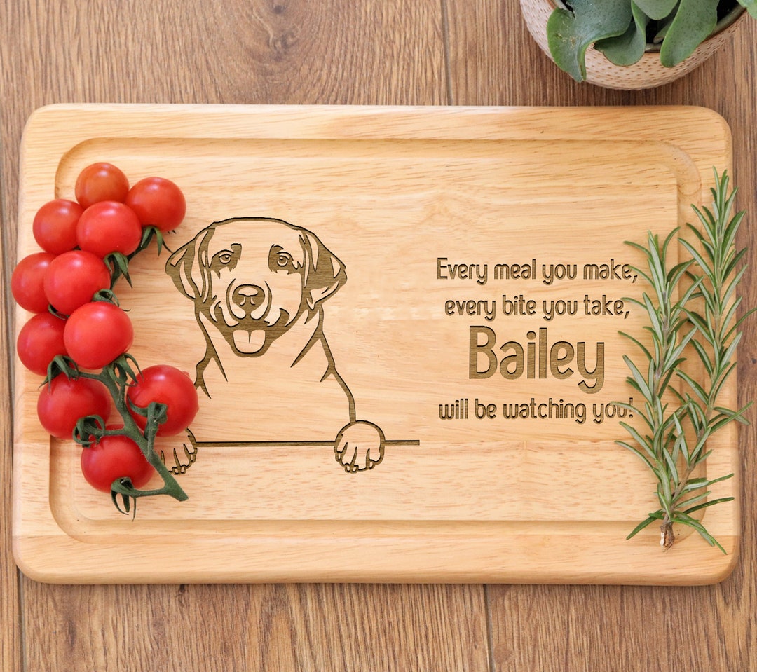 Personalised Labrador Retriever Chopping Board Add Your Dogs Name - Etsy UK