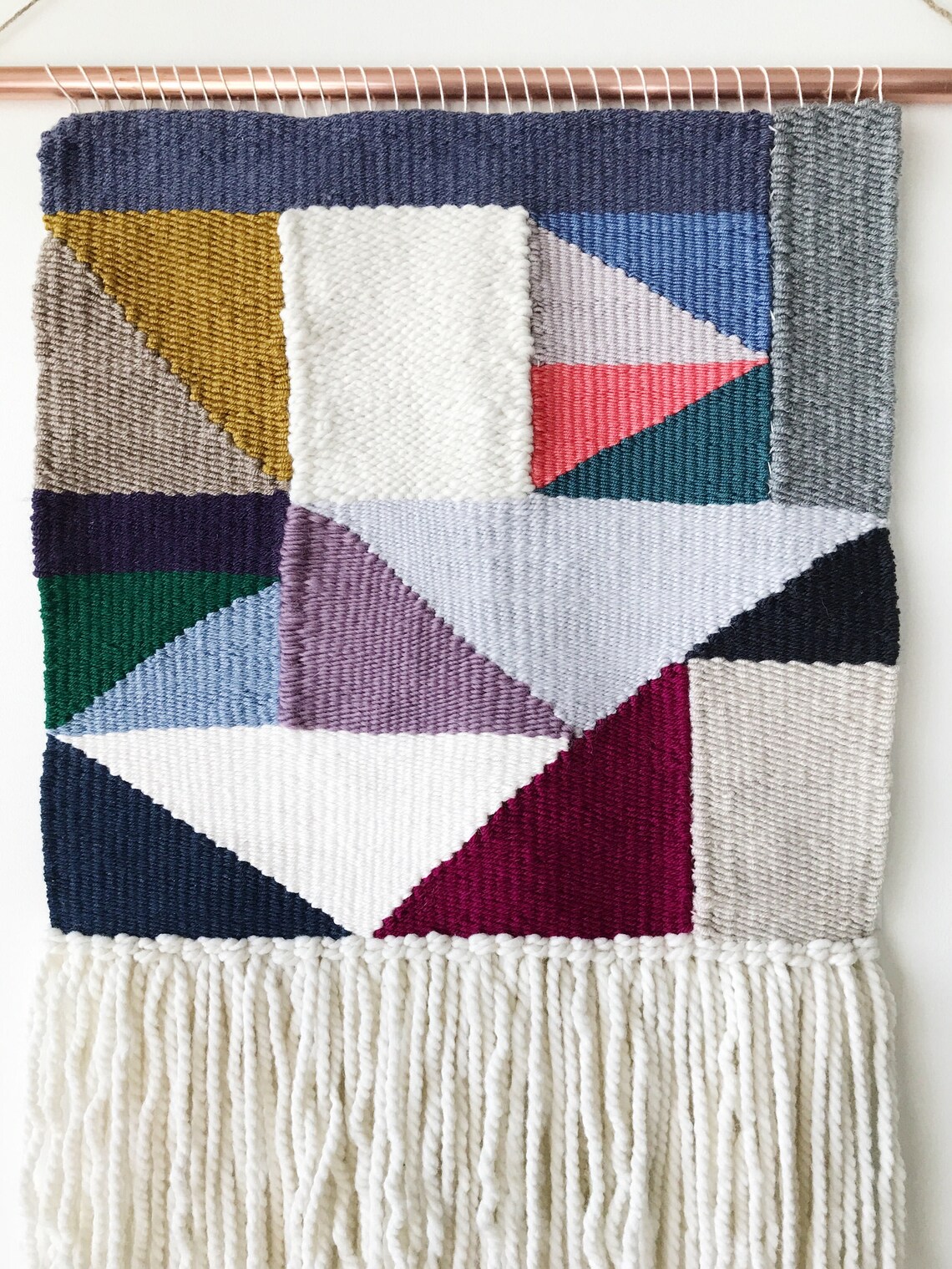 CUSTOM Multi-color Large Triangle Wall Hanging, Large Weaving ...