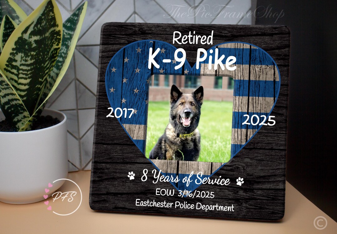 Retired K9 Officer Photo Frame, Police Dog Gift - Etsy