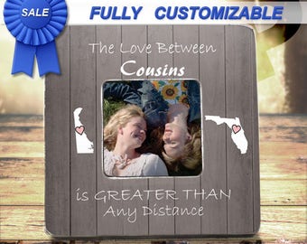 Personalized Cousins Gift, the Love Between Cousins, Long Distance ...