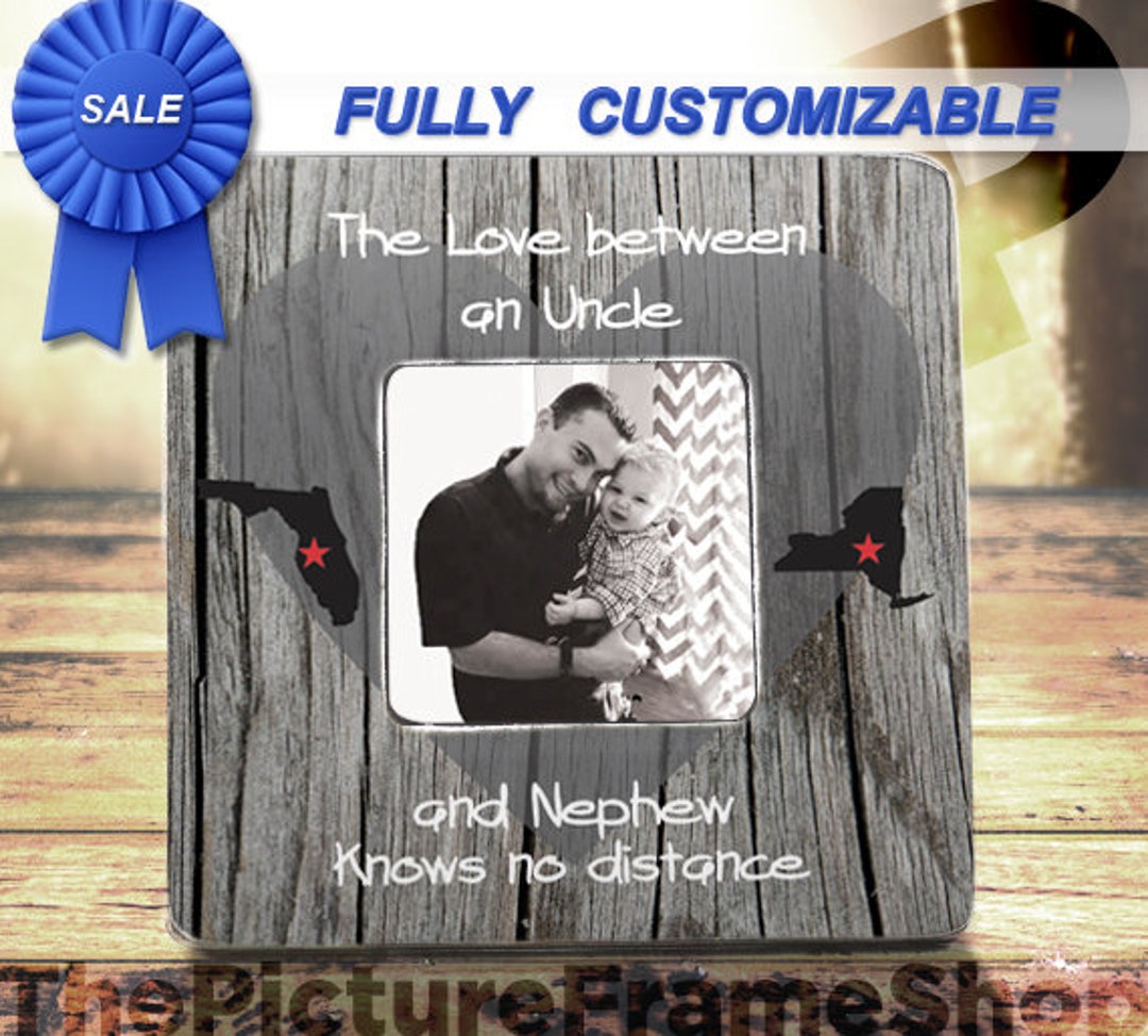 Gift For Uncle Personalized Picture Frame States Frame Uncle Frame Long ...