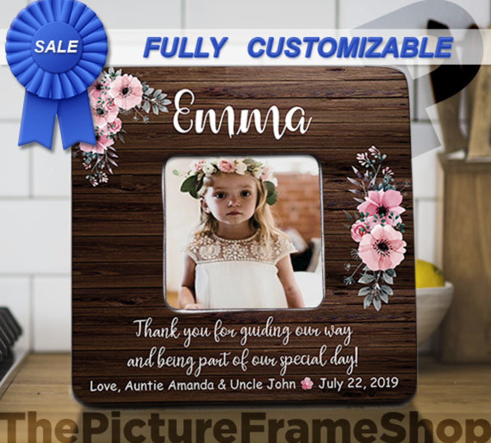 Personalized Flower Girl Picture Frame Flower Girl Keepsake | Etsy