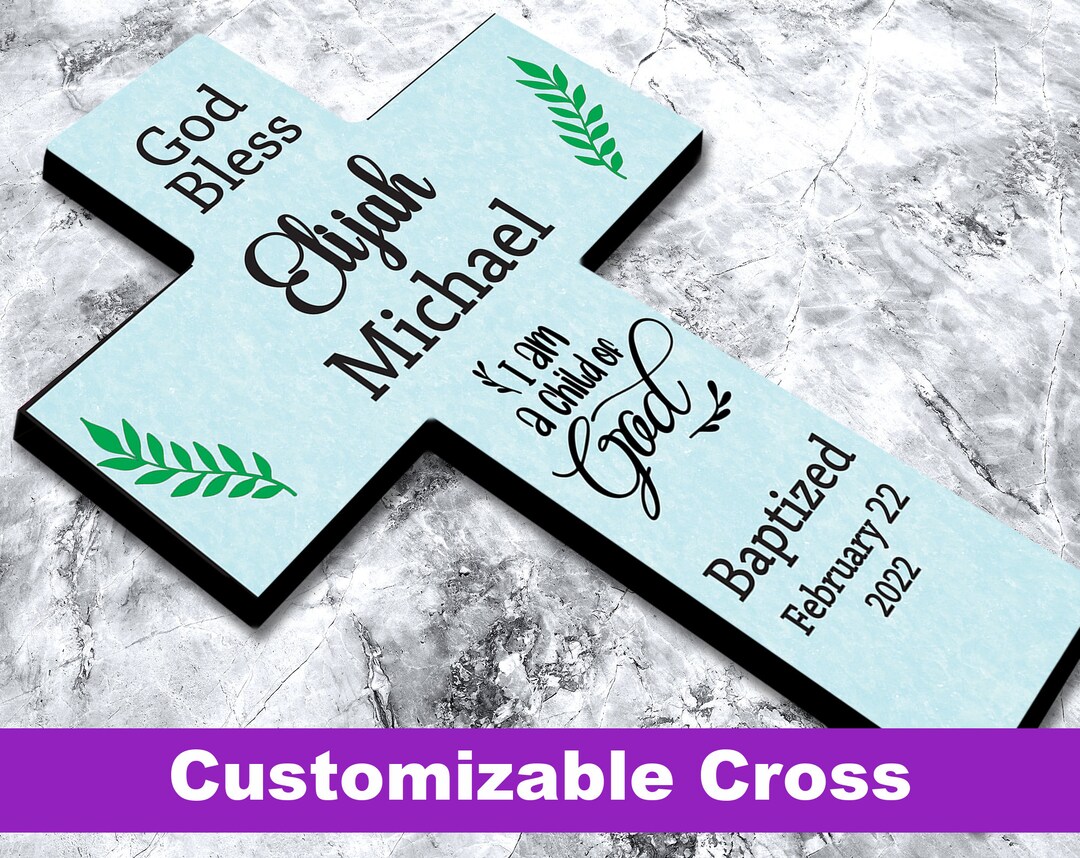Baptism Gift Boy/baptism Boy Gift/personalized Cross/baptism Cross/name ...